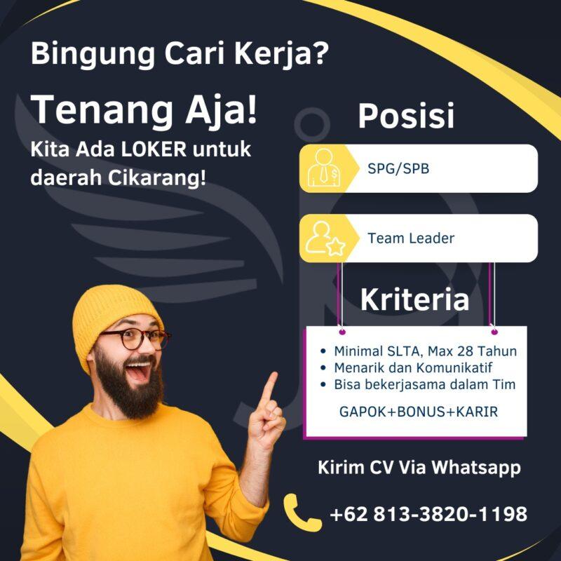 Lowongan Kerja SPG/SPB - Team Leader di PT. Berkah Jaya Platinum - JakartaKerja