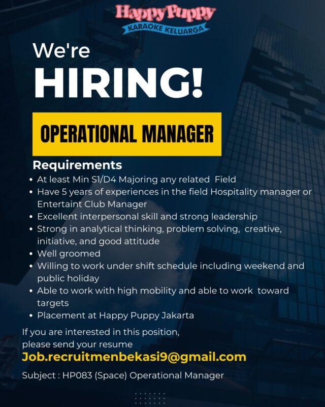 Lowongan Kerja Manager Karaoke di PT. Imperium Jaya Sentosa (Happy ...