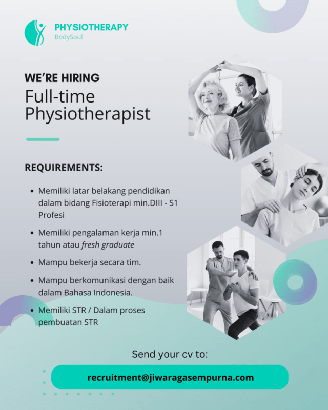 Lowongan Kerja Fisioterapi di PT. Jiwa Raga Sempurna - JakartaKerja