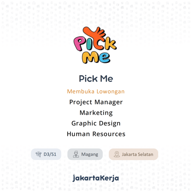 Lowongan Kerja Project Manager - Marketing - Graphic Design - Human ...