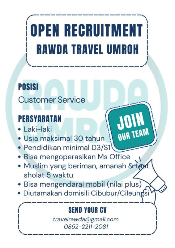 Lowongan Kerja Customer Service di Rawda Travel Umroh - JakartaKerja