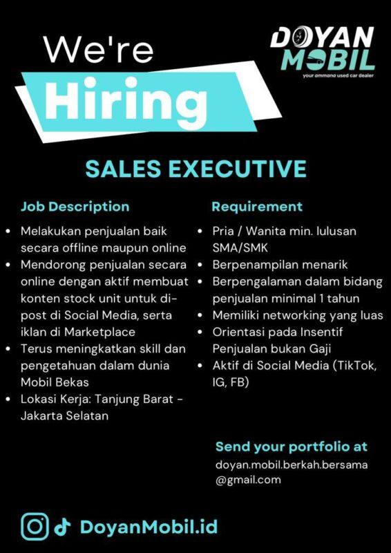 Lowongan Kerja Sales Executive di DoyanMobil (DUPLICATE) - JakartaKerja