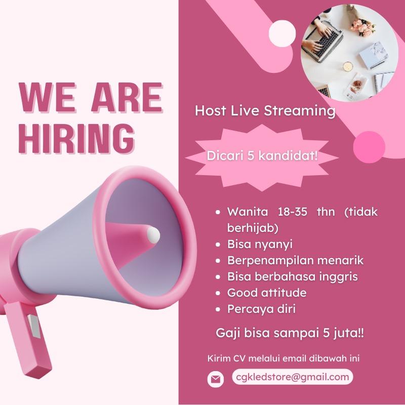 Lowongan Kerja Host Live Streaming di Ledstorecgk - JakartaKerja