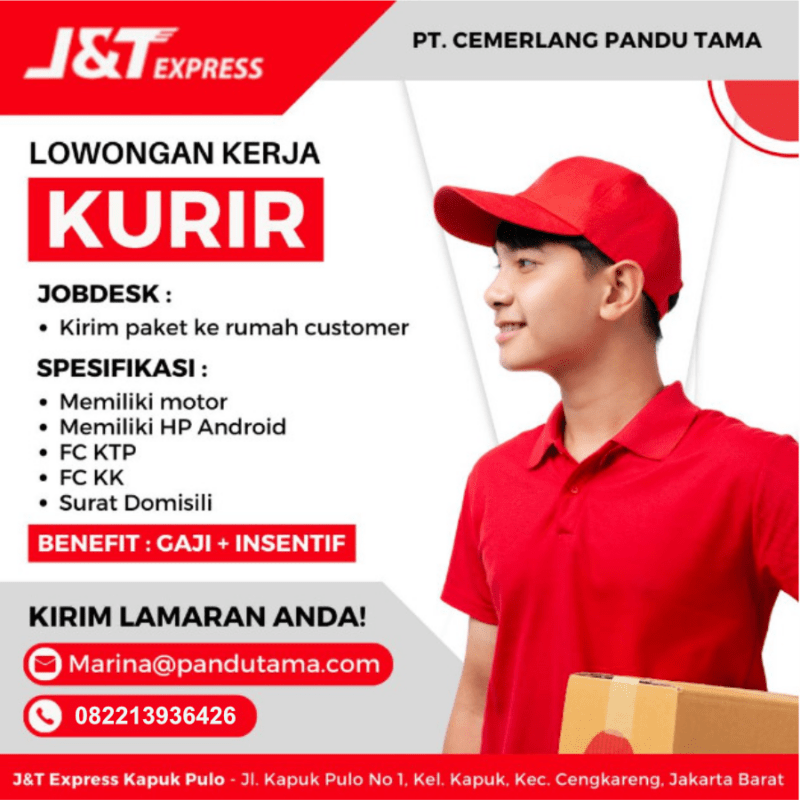 Lowongan Kerja Kurir di PT. Cemerlang Pandu Tama - JakartaKerja