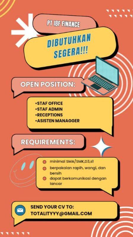Lowongan Kerja Staff Office - Staff Admin - Receptionist - Asisten ...