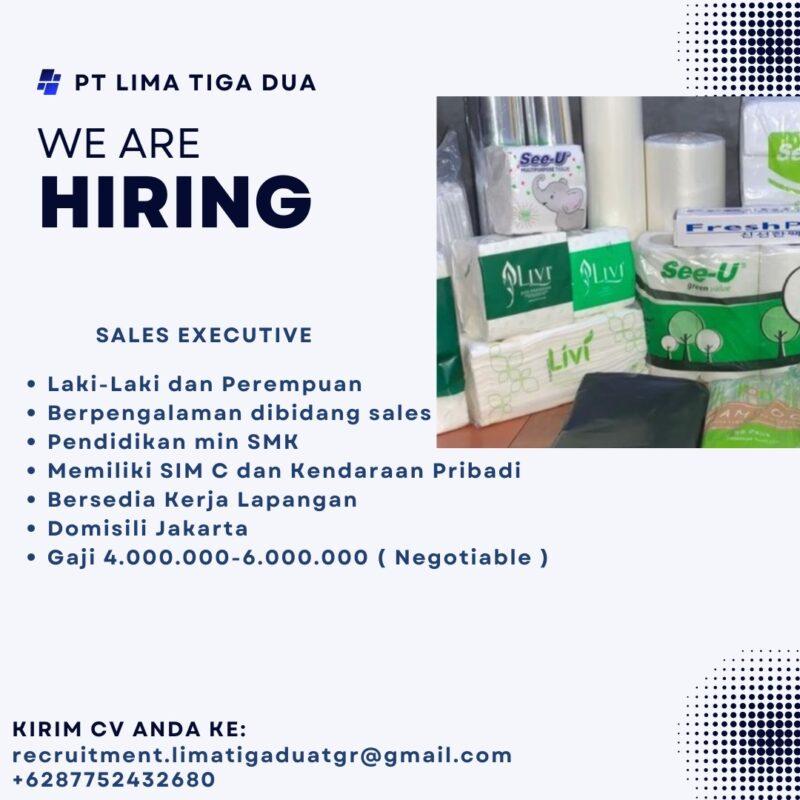 Lowongan Kerja Sales Executive di PT. Lima Tiga Dua - JakartaKerja