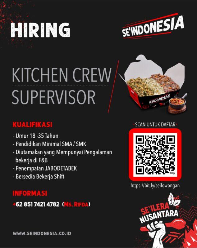 Lowongan Kerja Kitchen Staff - Supervisor di Se'Indonesia - JakartaKerja