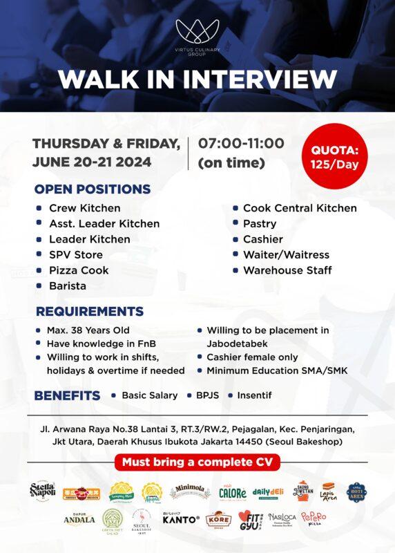 Lowongan Kerja Crew Kitchen - Asst. Leader Kitchen - Leader Kitchen ...