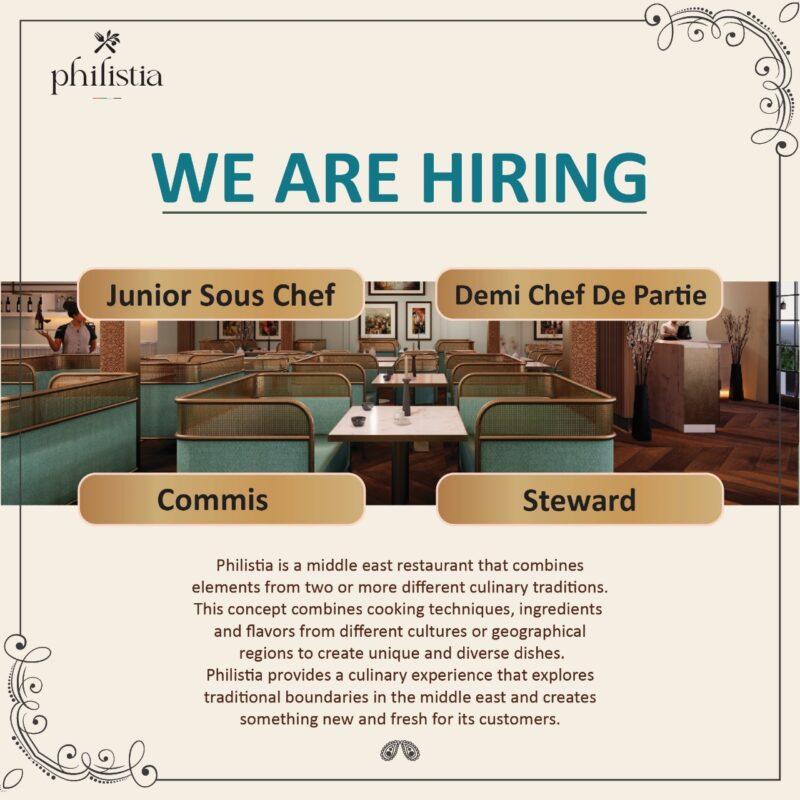 Lowongan Kerja Junior Sous Chef - Demi Chef De Partie - Commis ...