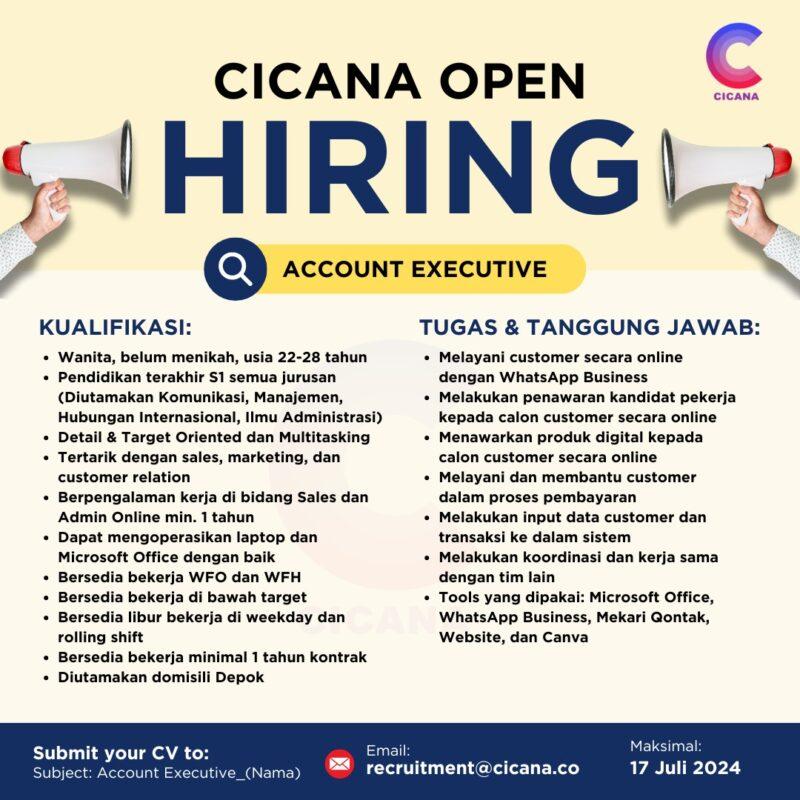 Lowongan Kerja Account Executive di PT. Cicana Indonesia Corp ...