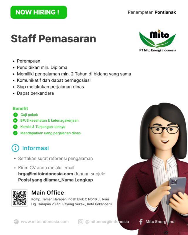 Lowongan Kerja Staff Pemasaran di PT. Mito Energi Indonesia - JakartaKerja