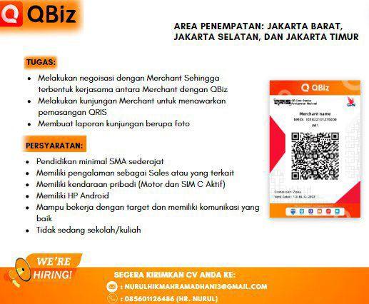 Lowongan Kerja Sales Canvasser di PT. QBiz Digital Technologies ...