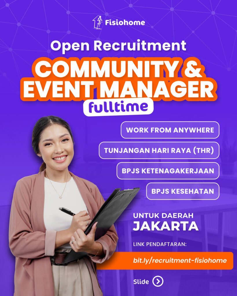Lowongan Kerja Community & Event Manager di PT. Revolusi Kesehatan ...
