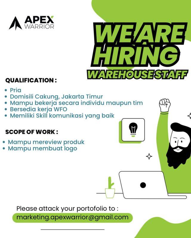 Lowongan Kerja Warehouse Staff di Apex Warrior - JakartaKerja