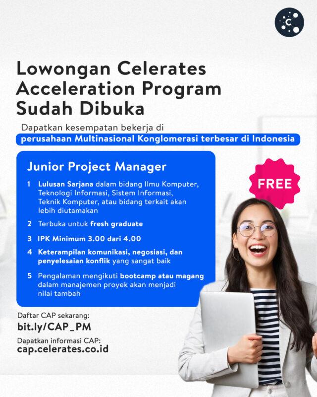 Lowongan Kerja Junior Project Manager di Celerates - JakartaKerja