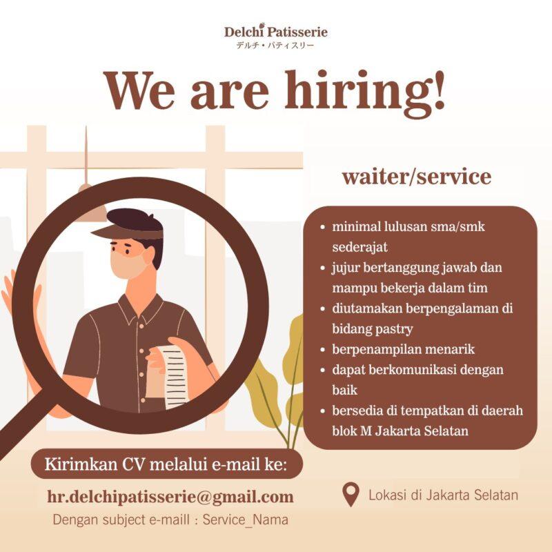Lowongan Kerja Waiter/Service di Delchi Patisserie - JakartaKerja
