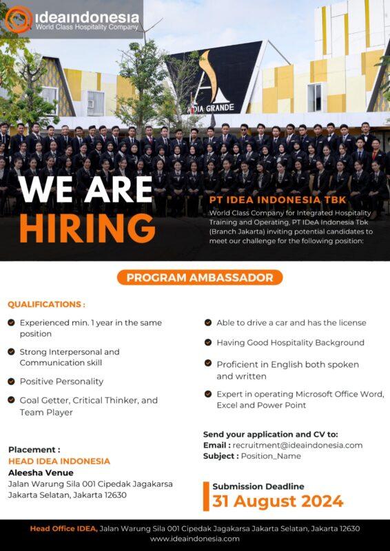 Lowongan Kerja Program Ambassador - Business & Product Development ...