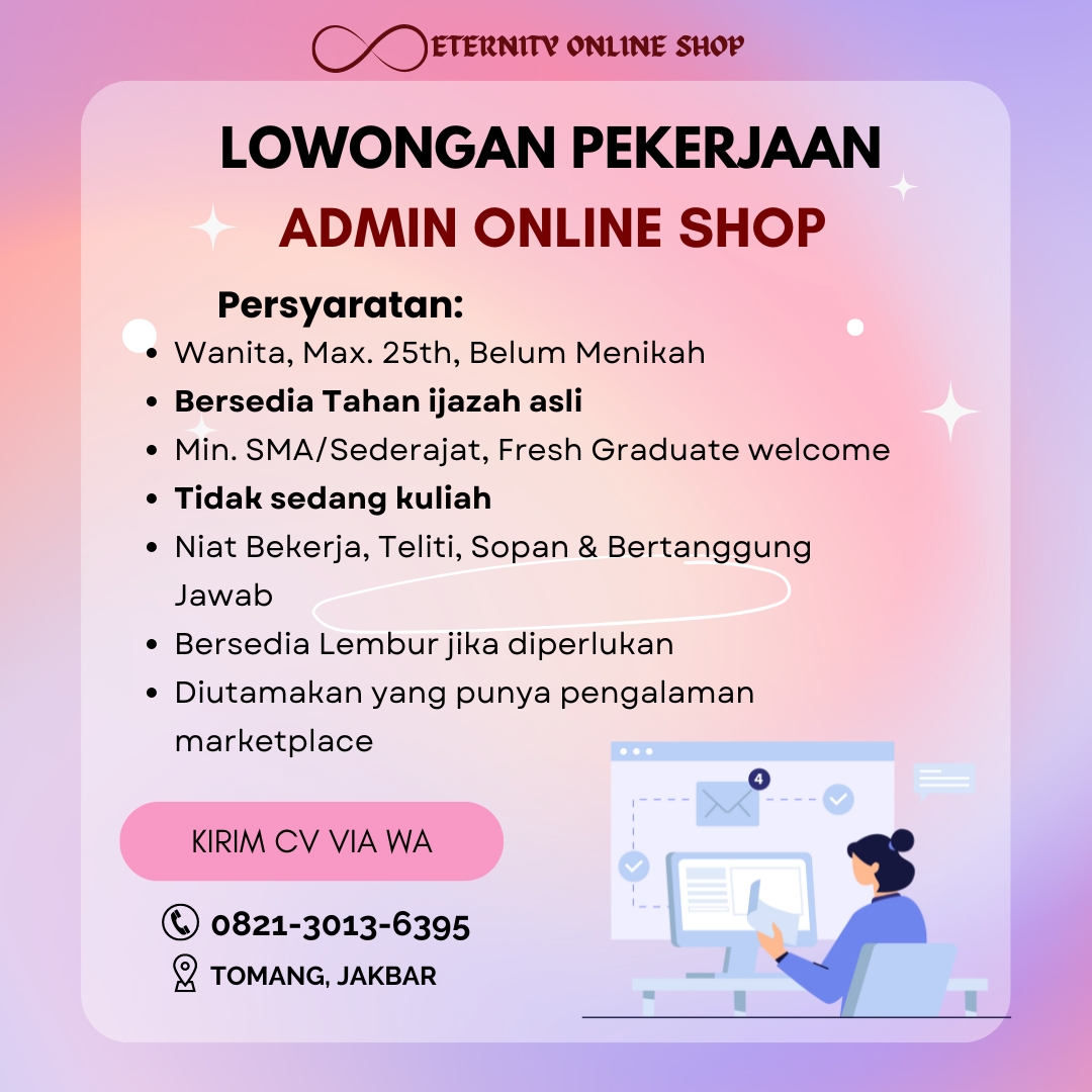 Lowongan Kerja Packer - Picker - Staff Admin - Staff Design - Host Live - Staff Gudang - Staff ...