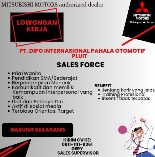 Lowongan Kerja Sales Force di PT. Dipo Internasional Pahala Otomotif - JakartaKerja