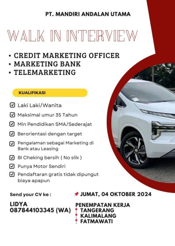 Lowongan Kerja Credit Marketing Officer - Marketing Bank ...
