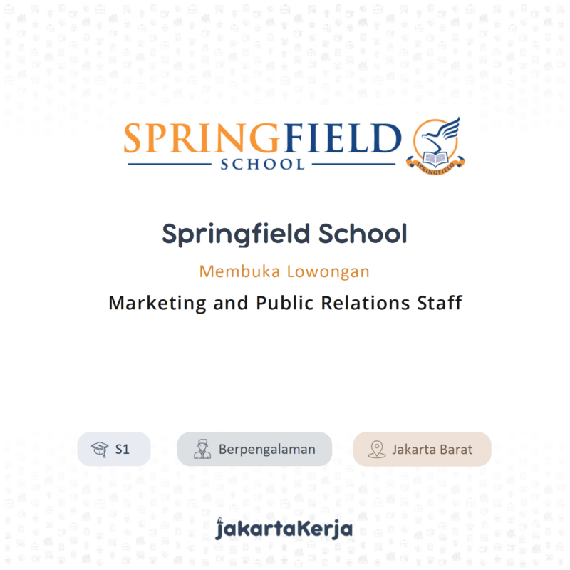 Lowongan Kerja Marketing and Public Relations Staff di Springfield ...