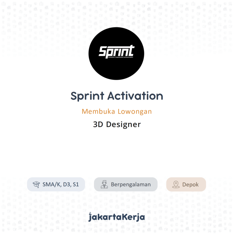 Lowongan Kerja 3D Designer di Sprint Activation - JakartaKerja