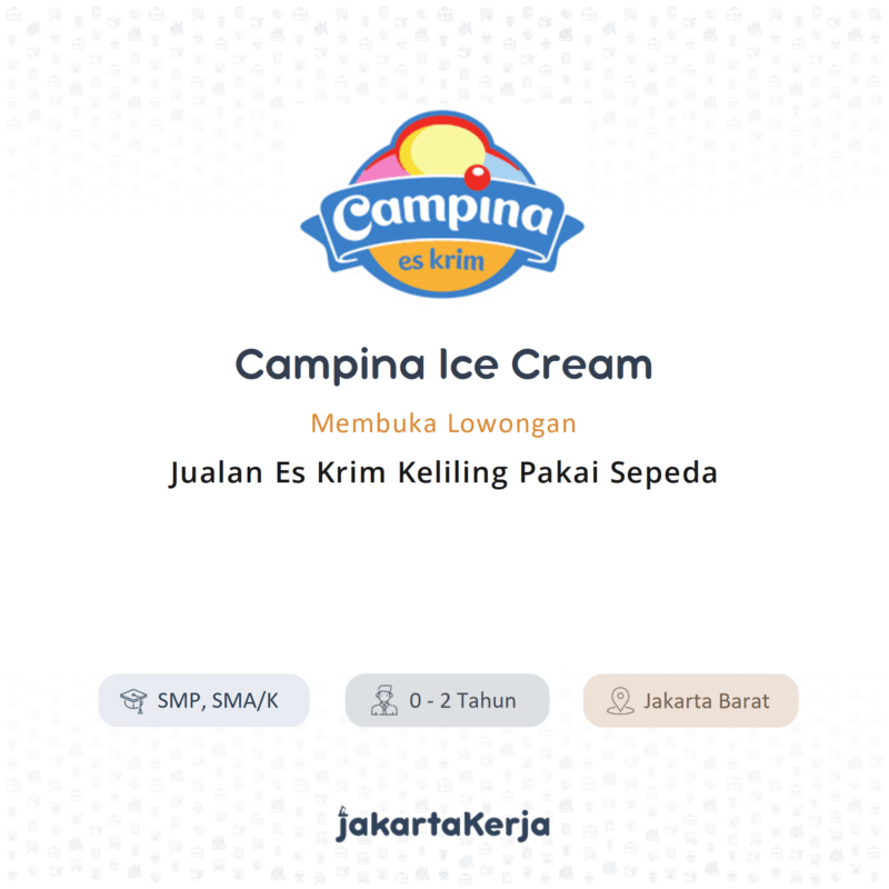 Lowongan Kerja Jualan Es Krim Keliling Pakai Sepeda di Campina Ice ...