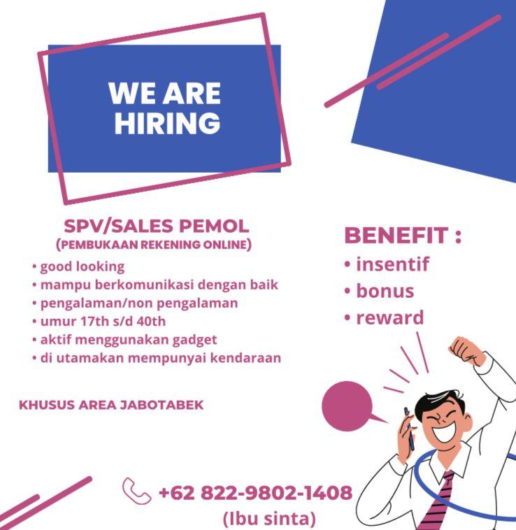Lowongan Kerja SPV - Sales di PT. DIKA - JakartaKerja