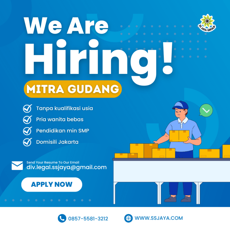 Lowongan Kerja Mitra Gudang di PT. SS Jaya Grup - JakartaKerja