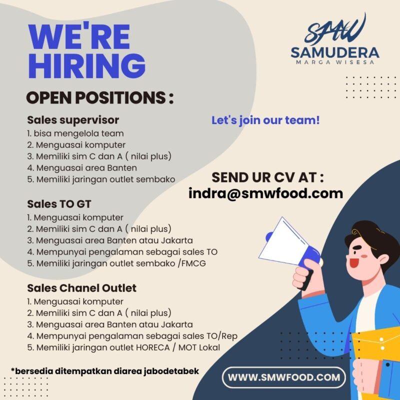Lowongan Kerja Sales Supervisor - Sales TO GT - Sales Chanel Outlet di ...