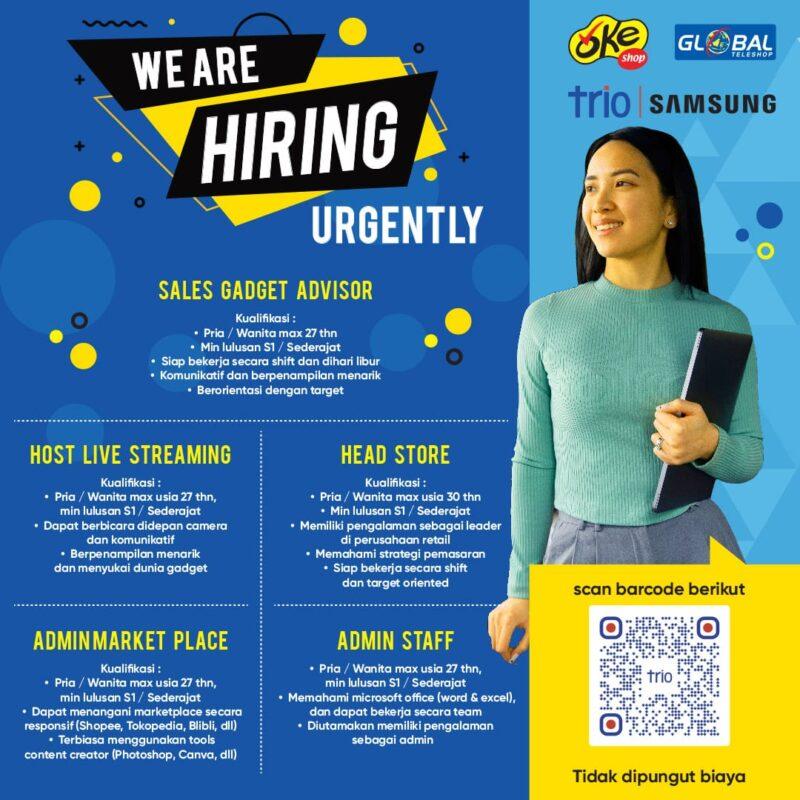 Lowongan Kerja Sales Gadget Advisor - Host Live Streaming - Admin Market Place - Head Store ...