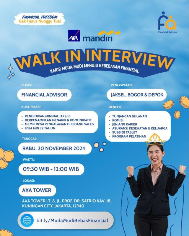 Lowongan Kerja Financial Advisor di AXA Mandiri - JakartaKerja