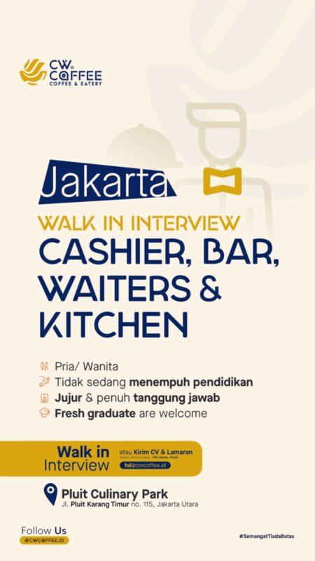 Lowongan Kerja Cashier - Bar - Waiters - Kitchen di CW Coffee ...