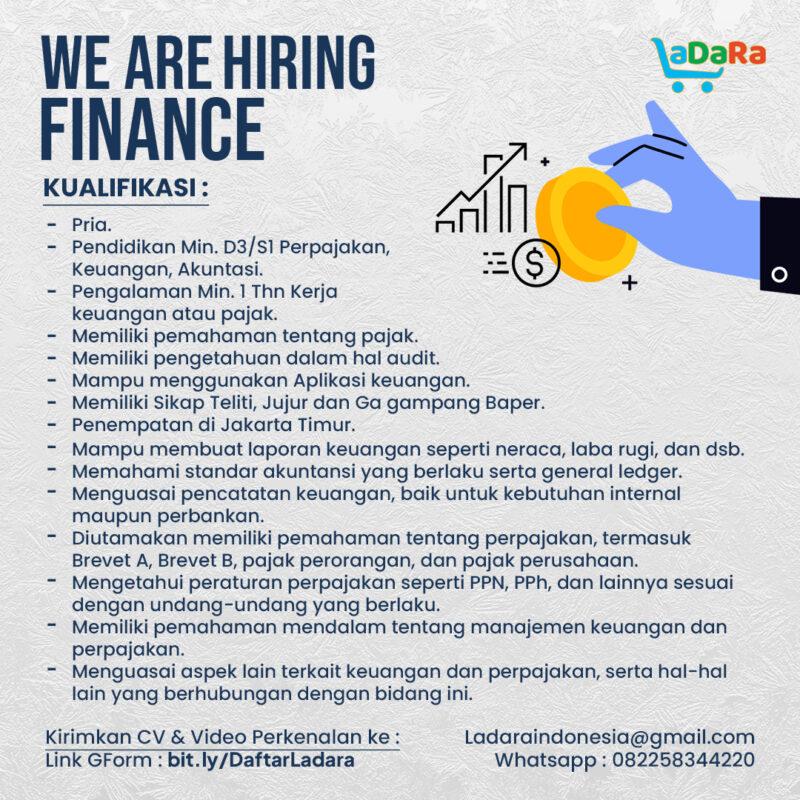 Lowongan Kerja Finance - Marcom di Ladara Indonesia - JakartaKerja