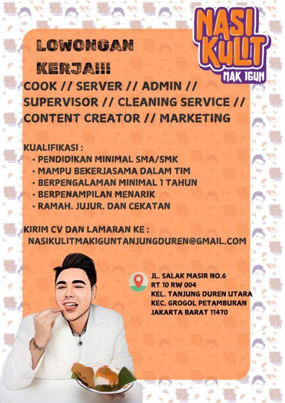 Lowongan Kerja Cook - Server - Admin - Supervisor - Cleaning Service ...