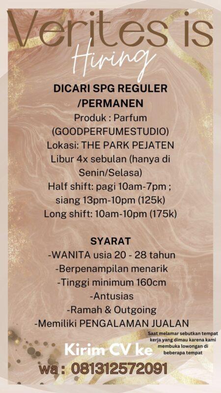 Lowongan Kerja SPG Reguler / Permanen di PT. Artha Inti Mentari ...