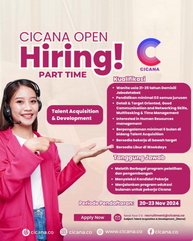 Lowongan Kerja Talent Acquisition & Development di PT. Cicana Indonesia ...