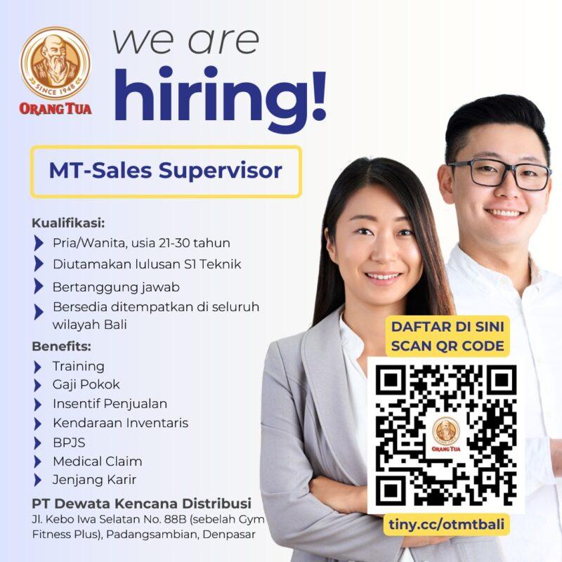 Lowongan Kerja MT Sales Supervisor di PT. Dewata Kencana Distribusi (Orang Tua Group Bali ...