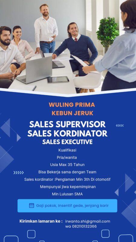 Lowongan Kerja Sales Supervisor - Sales Kordinator - Sales Executive di ...