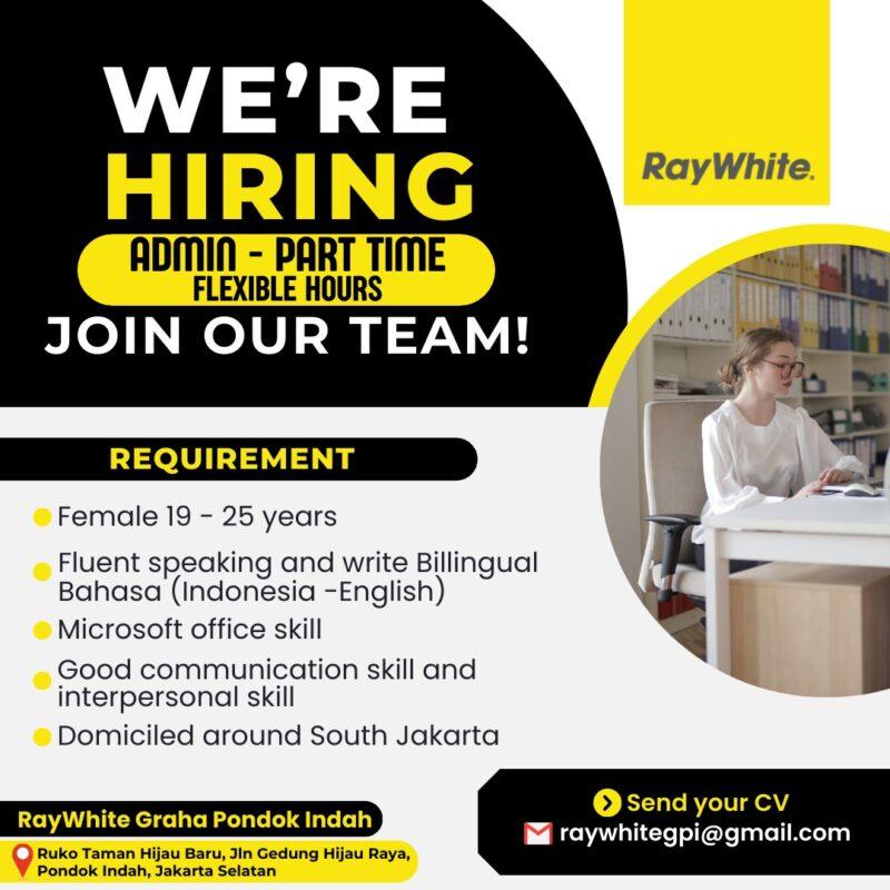 Lowongan Kerja Admin Part Time di Ray White Graha Pondok Indah ...