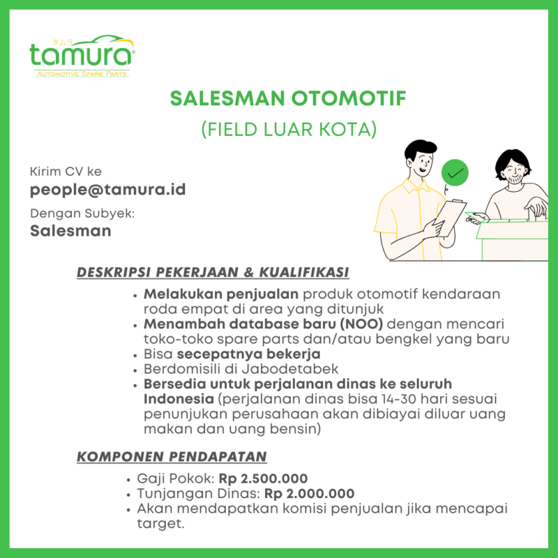 Lowongan Kerja Salesman di Tamura Indonesia - JakartaKerja