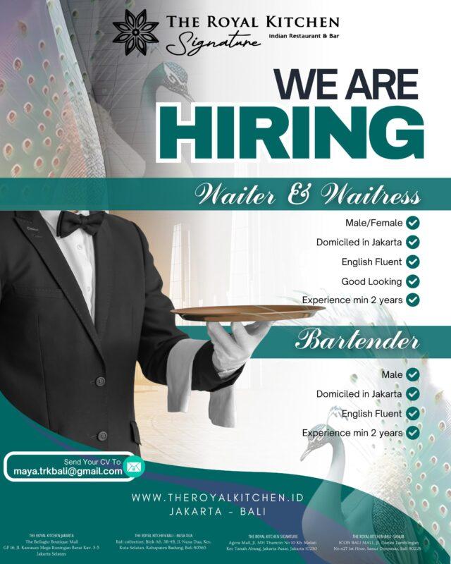 Lowongan Kerja Waiter/Waitress - Bartender di The Royal Kitchen ...