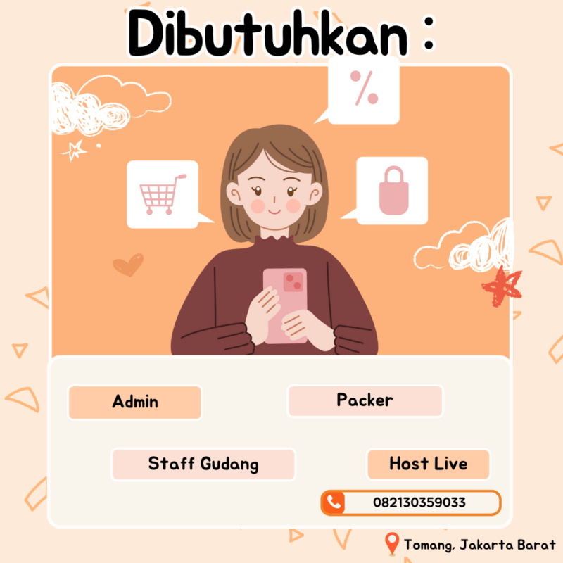 Lowongan Kerja Host Live - Admin - Packer - Staff Gudang di Fairy Online Store - JakartaKerja