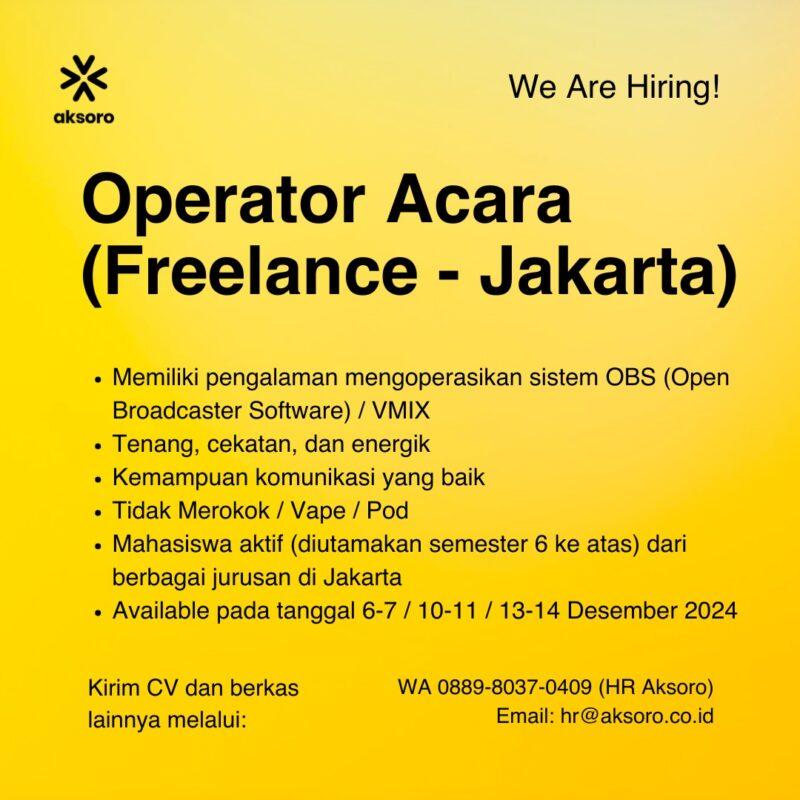 Lowongan Kerja (Freelance) di PT. Aksara Juara Nusantara - JakartaKerja