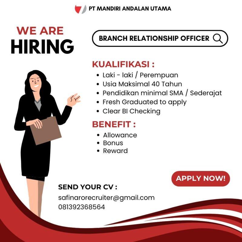 Lowongan Kerja Branch Relationship Officer - Credit Marketing Officer ...