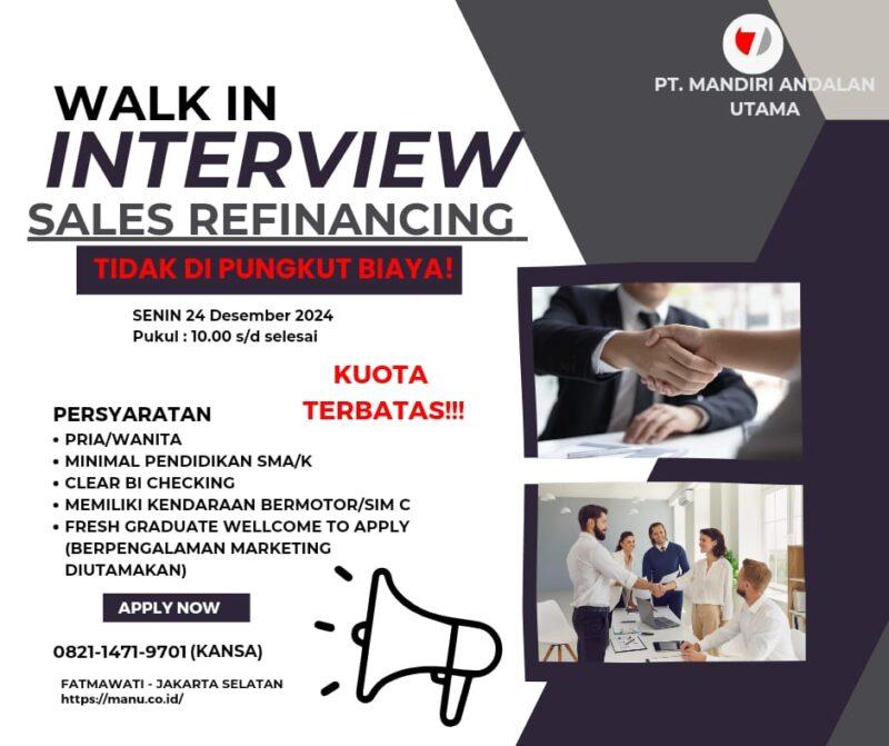 Lowongan Kerja Sales Refinancing di PT. Mandiri Andalan Utama ...