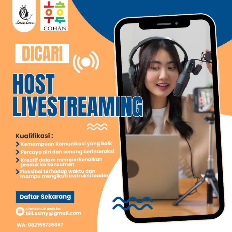 Lowongan Kerja Host Livestream di PT. SSMY Trading Indonesia - JakartaKerja