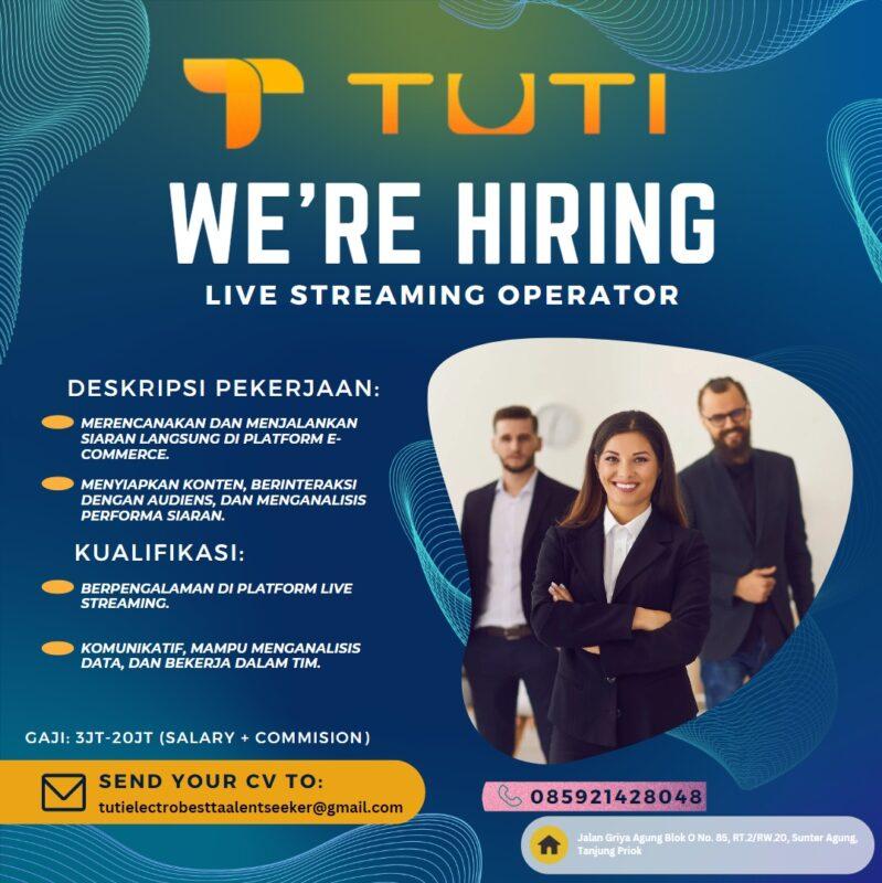 Lowongan Kerja Live Streaming Operator - E Commerce Promotion and Customer Development - Online ...