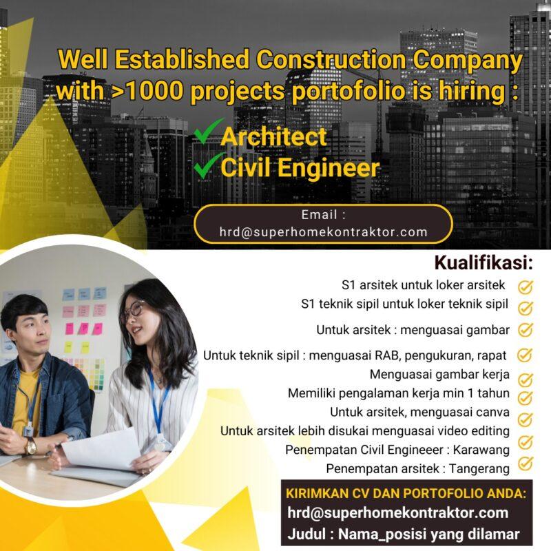 Lowongan Kerja Architect - Civil Engineer di Royal Corporation ...