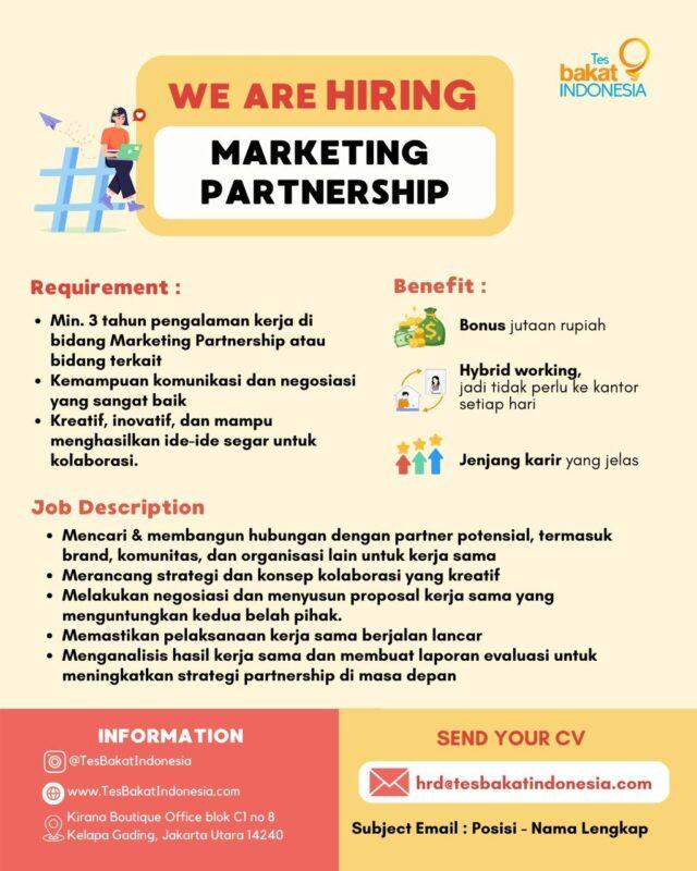 Lowongan Kerja Marketing Partnership - Sales B2B - Social Media ...